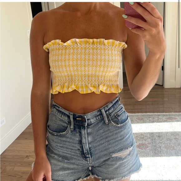 Tops | Yellow Tube Top | Poshmark